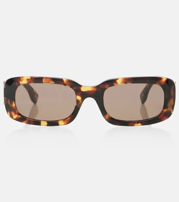 Fendi Ff Diamonds Rectangular Sunglasses - Brown