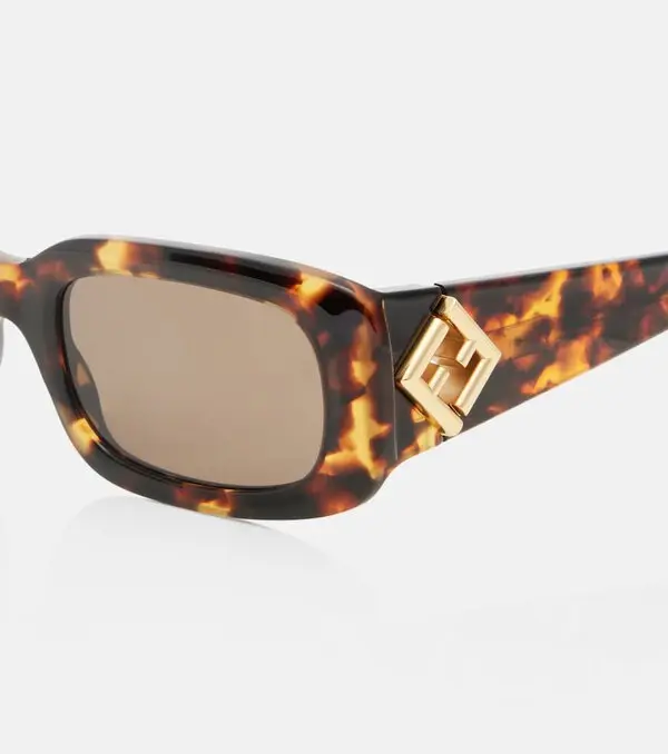 Fendi Ff Diamonds Rectangular Sunglasses