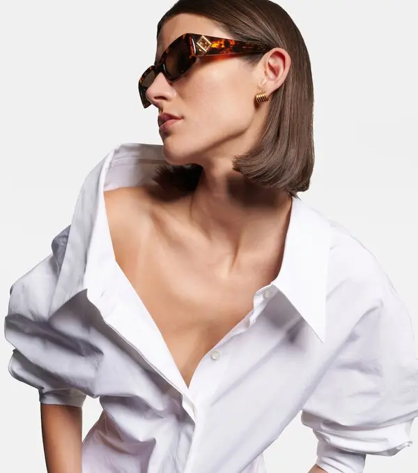 Fendi Ff Diamonds Rectangular Sunglasses