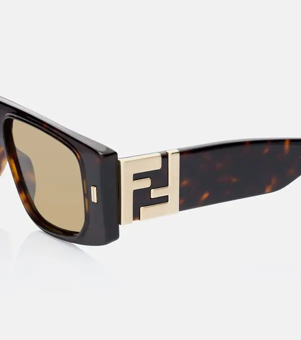 Fendi Ff Squared Rectangular Sunglasses