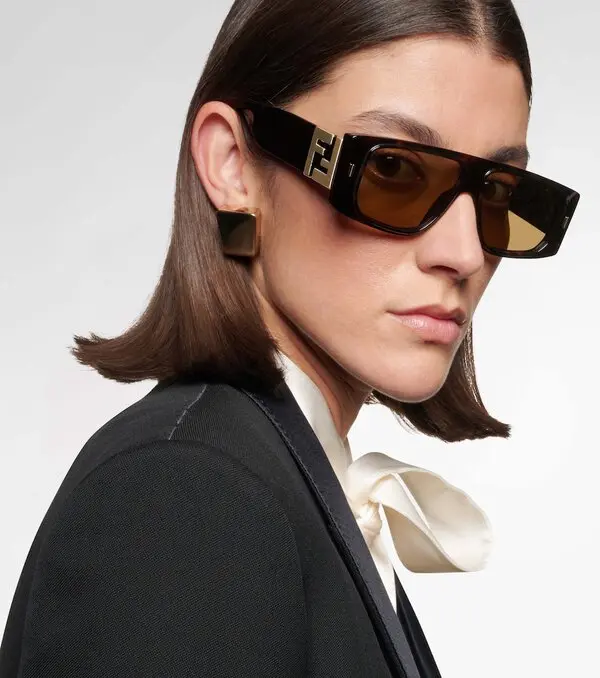 Fendi Ff Squared Rectangular Sunglasses