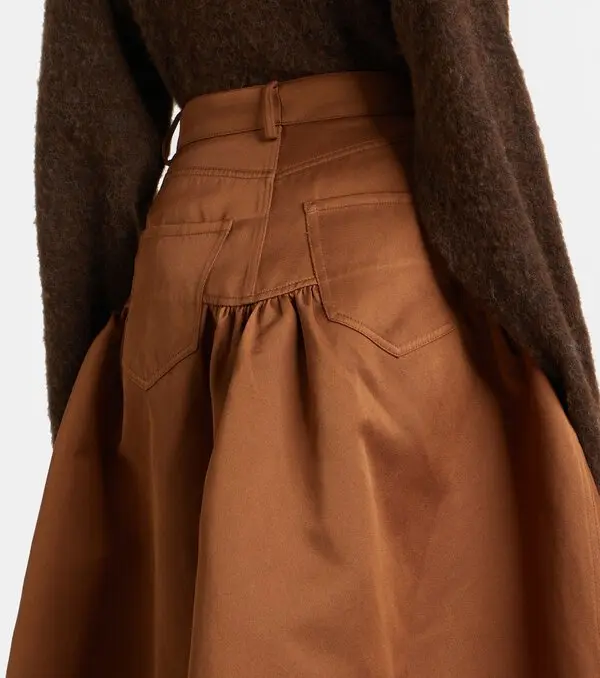 GANNI Peplum Midi Skirt