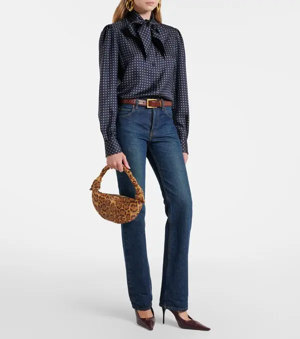 Saint Laurent Amalia Mini Calf Hair Top-handle Bag