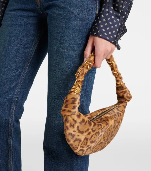 Saint Laurent Amalia Mini Calf Hair Top-handle Bag
