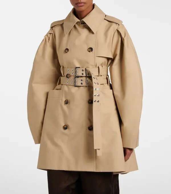 GANNI Cotton Trench Coat