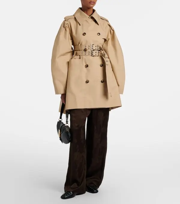 GANNI Cotton Trench Coat