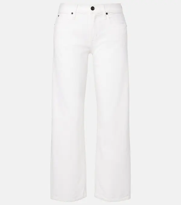 SLVRLAKE Jamie Cropped Barrel-leg Jeans In Panna