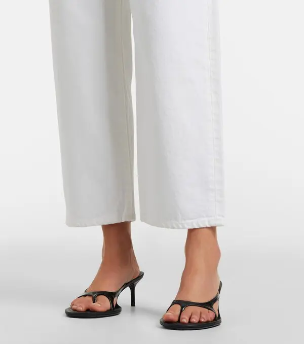 SLVRLAKE Jamie Cropped Barrel-leg Jeans In Panna