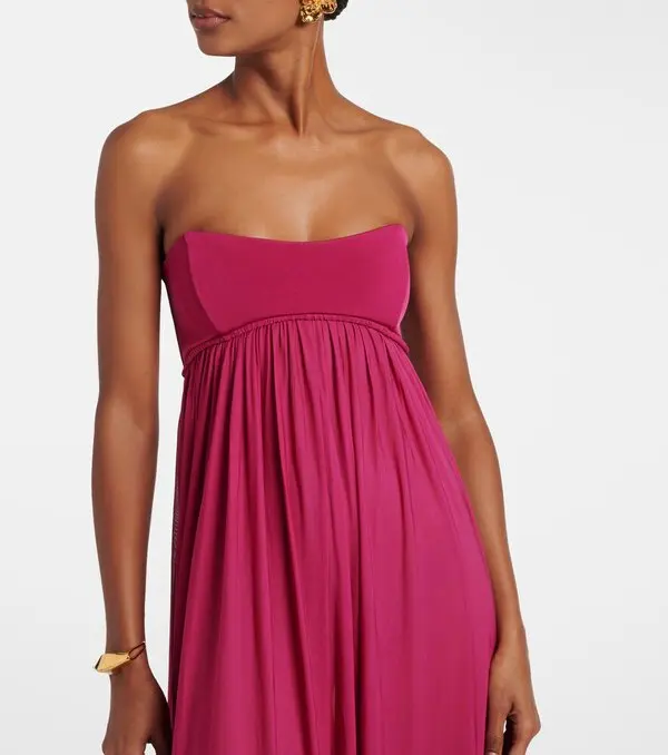Zimmermann Luna Bandeau Jersey Gown - Pink