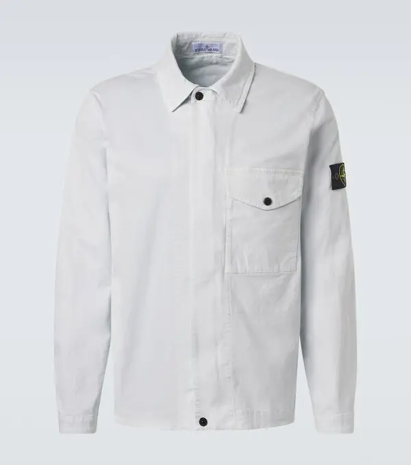 Stone Island Compass Cotton Canvas Overshirt