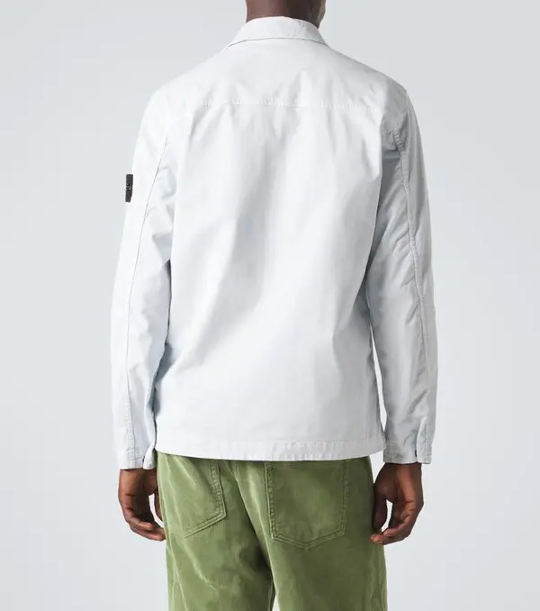 Stone Island Compass Cotton Canvas Overshirt