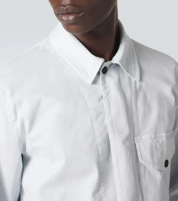 Stone Island Compass Cotton Canvas Overshirt