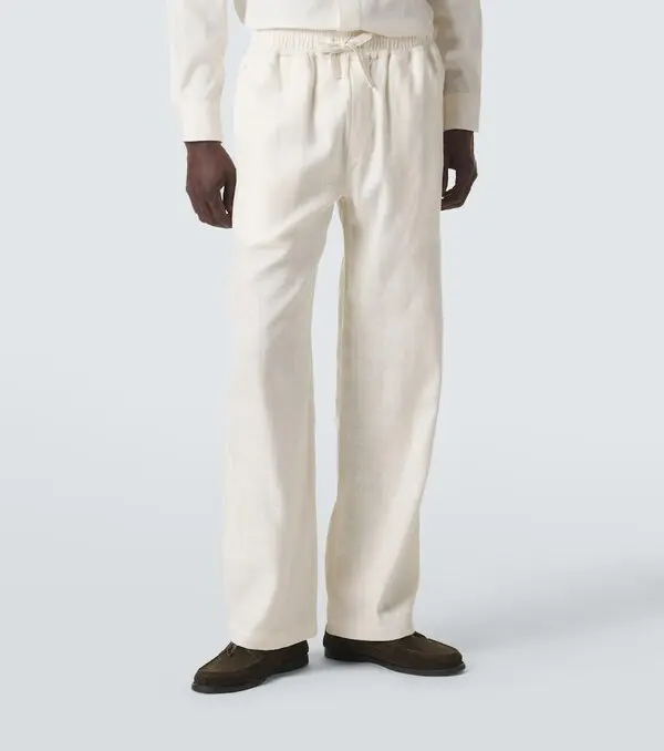 SAMAN AMEL Silk Straight Pants