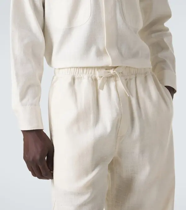 SAMAN AMEL Silk Straight Pants