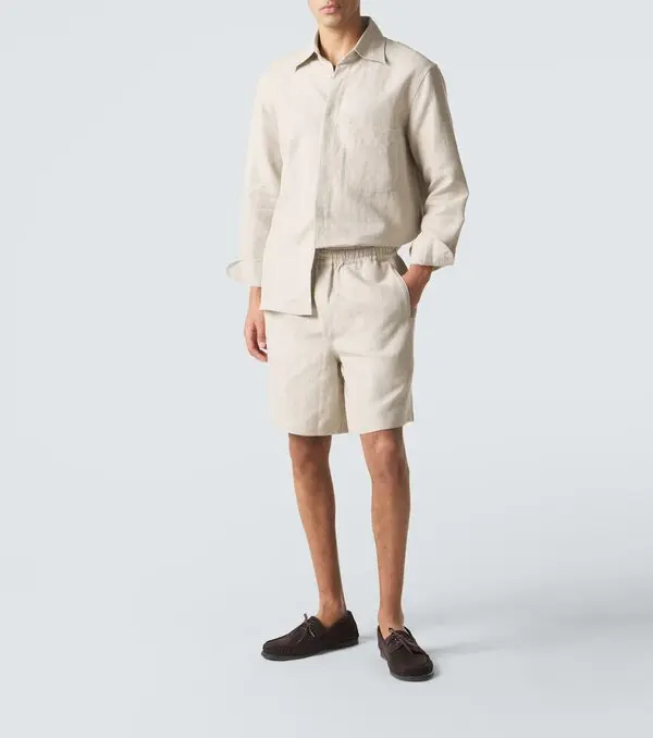 SAMAN AMEL Linen Shorts
