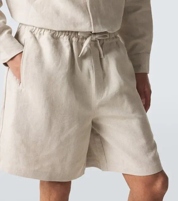 SAMAN AMEL Linen Shorts