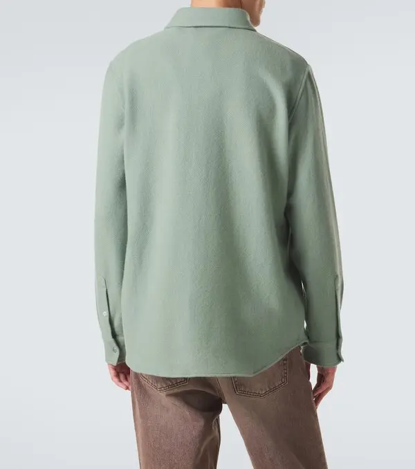 GOD'S TRUE CASHMERE Cashmere Shirt With Emeralds - Green
