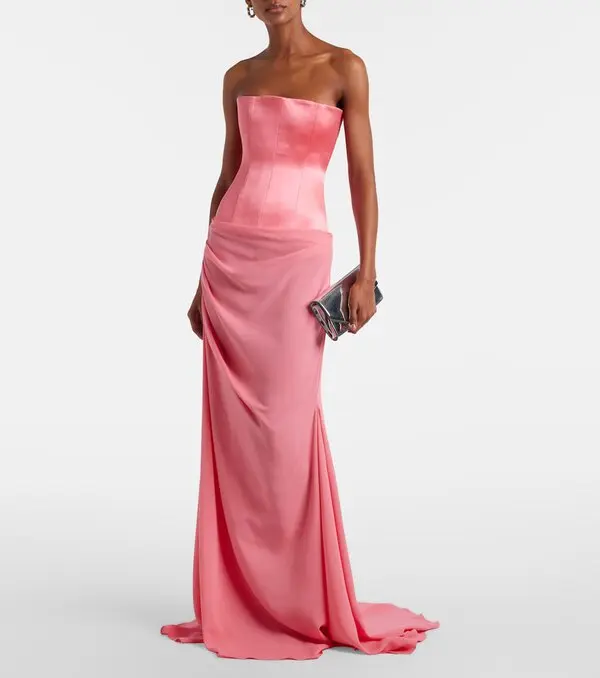 Alex Perry Draped Silk Gown