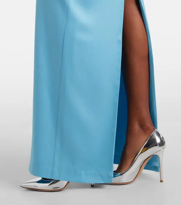 Alex Perry Crêpe Satin Bustier Gown