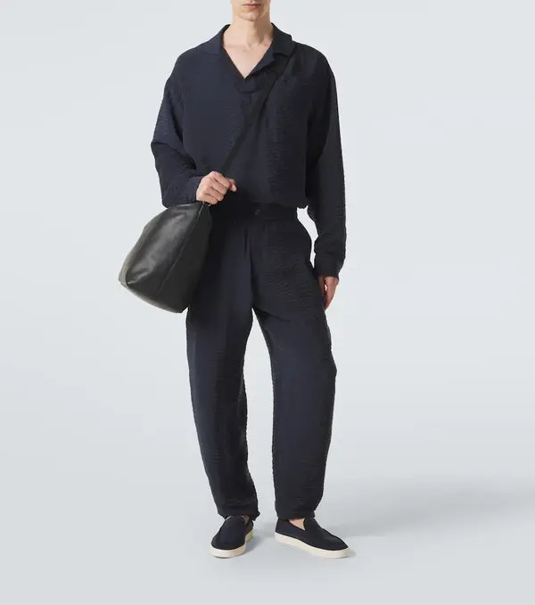 Giorgio Armani Seersucker Straight Pants