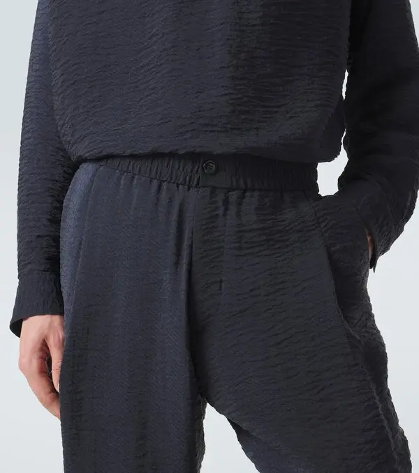Giorgio Armani Seersucker Straight Pants