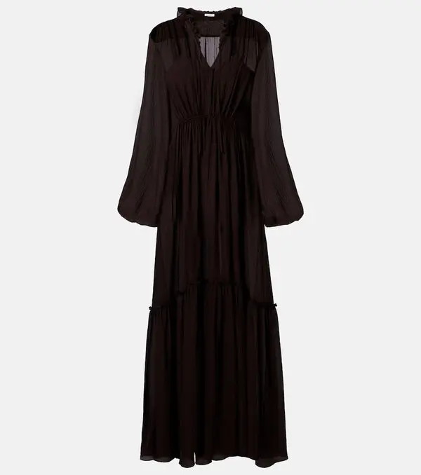 JOSEPH Lotus Maxi Dress - Brown