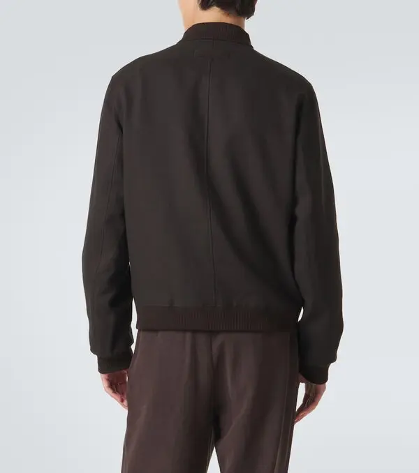 Zegna Linen Bomber Jacket - Brown