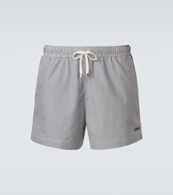 Zegna Seersucker Swim Trunks