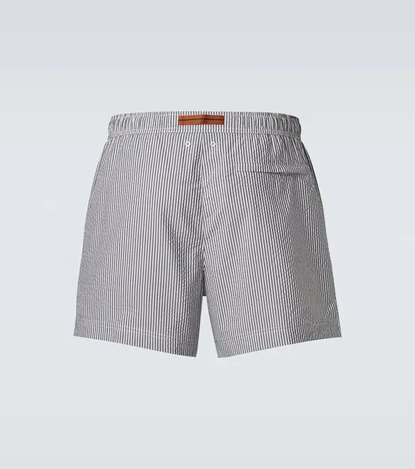 Zegna Seersucker Swim Trunks