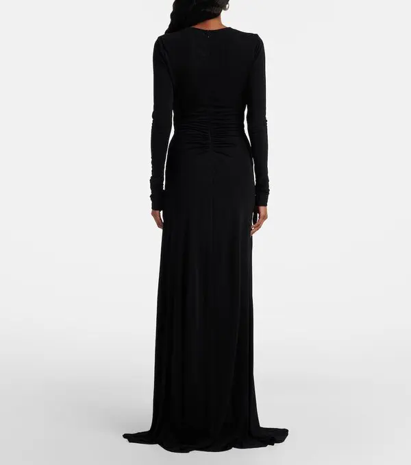 Christopher Esber Bezel Quartz Embellished Maxi Dress