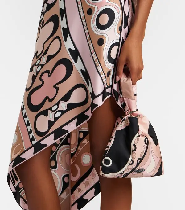 Emilio Pucci Emilio Orchidee Silk Twill Top-handle Bag