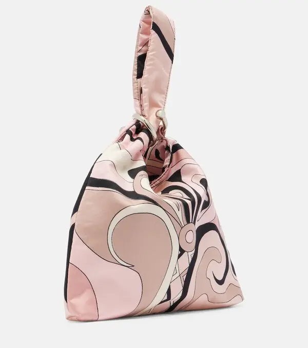 Emilio Pucci Emilio Orchidee Silk Twill Top-handle Bag
