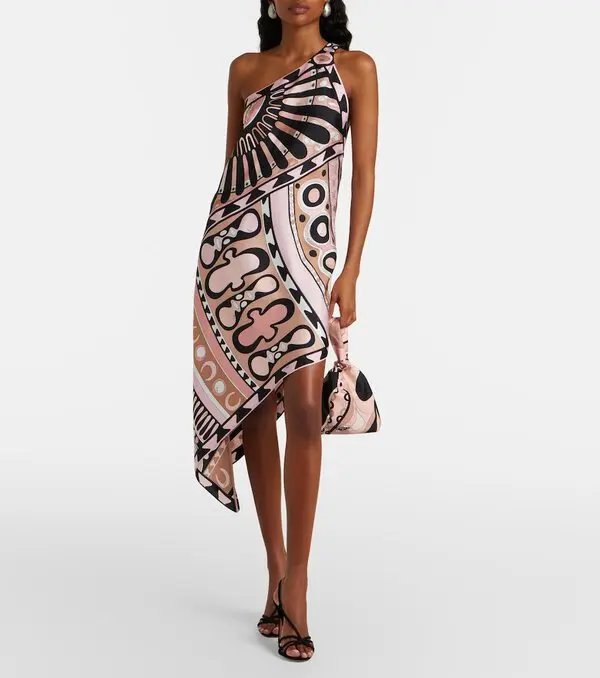 Emilio Pucci Emilio Orchidee Silk Twill Top-handle Bag