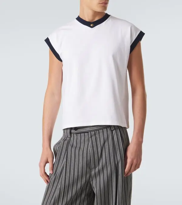 Versace Medusa Cotton-blend Jersey T-shirt - White