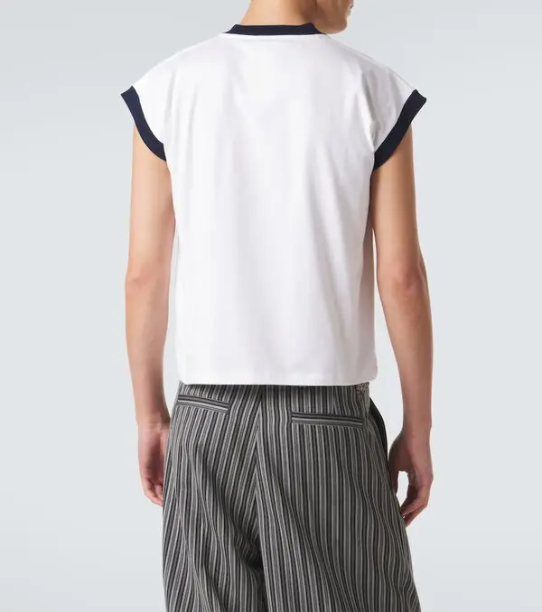 Versace Medusa Cotton-blend Jersey T-shirt - White