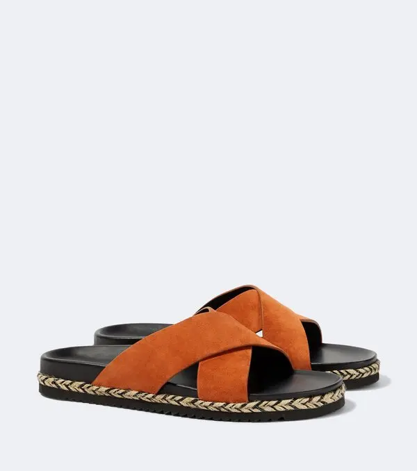 Frescobol Carioca Suede Sandals - Orange