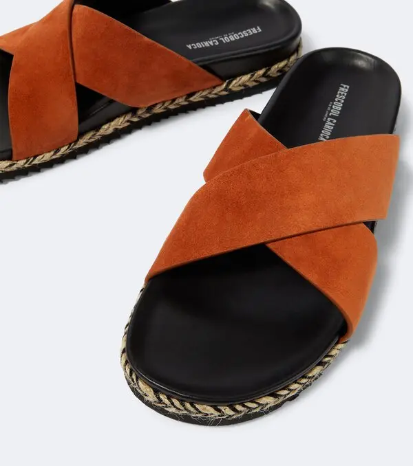 Frescobol Carioca Suede Sandals - Orange