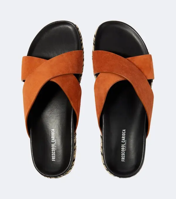 Frescobol Carioca Suede Sandals - Orange