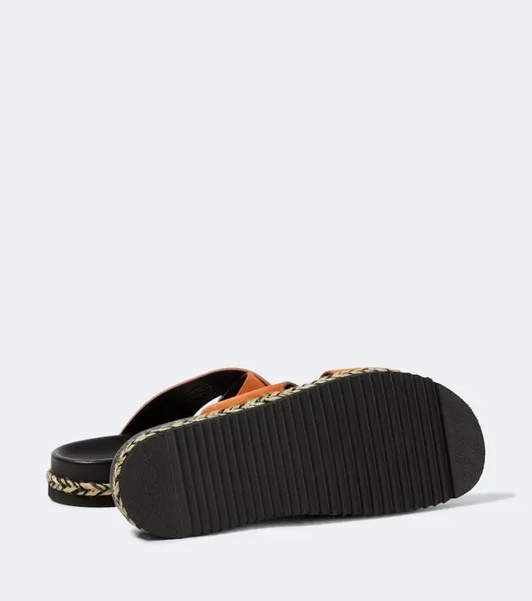 Frescobol Carioca Suede Sandals - Orange