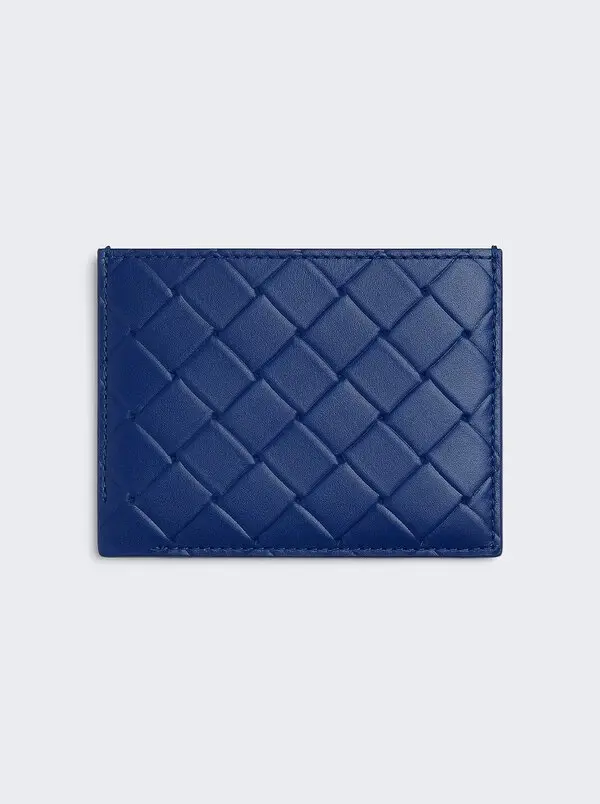 Bottega Veneta Intrecciato Stamp Credit Card Case 3791 Grass - Blue