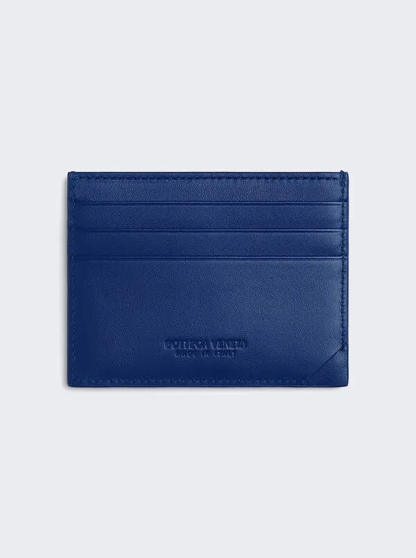 Bottega Veneta Intrecciato Stamp Credit Card Case Royal