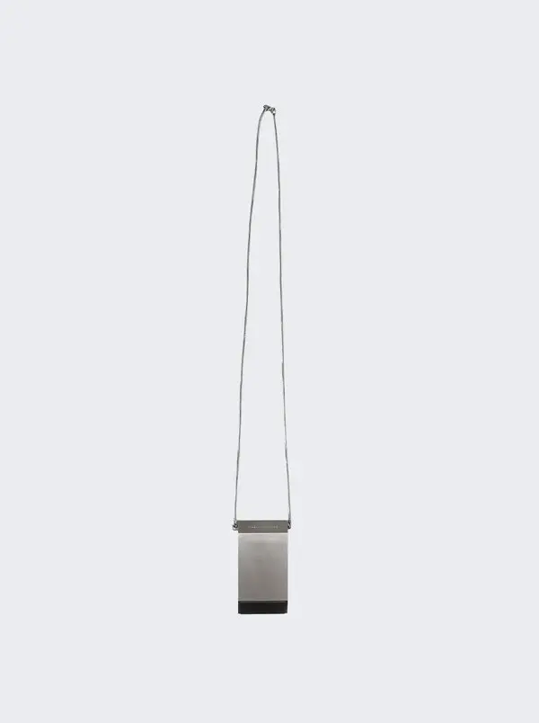 Rick Owens Palladium-plated Brass Ashtray Pendant Necklace - Silver