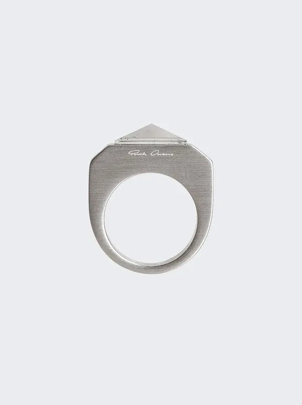 Rick Owens Hollywood Pyramid Ring - Silver