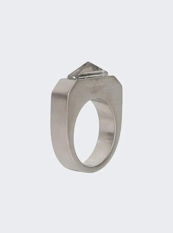 Rick Owens Hollywood Pyramid Ring - Silver