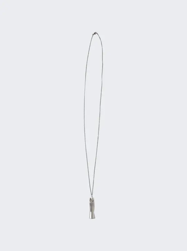 Rick Owens Sister Charm Palladium Necklace - Silver
