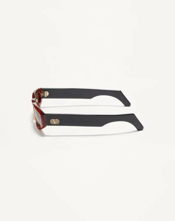 Valentino Garavani Geometric Acetate Eyewear - Havana/brown