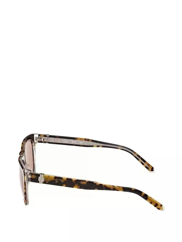 Guess Tortoiseshell-effect Rectangle-frame Sunglasses