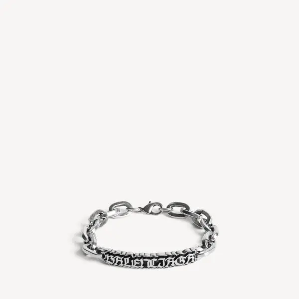 Balenciaga Goth Gourmette Link Bracelet - Silver