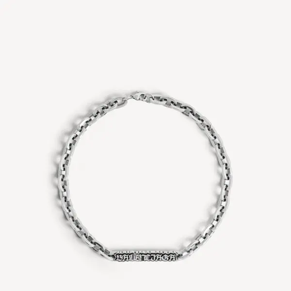 Balenciaga Goth Gourmette Necklace - Silver
