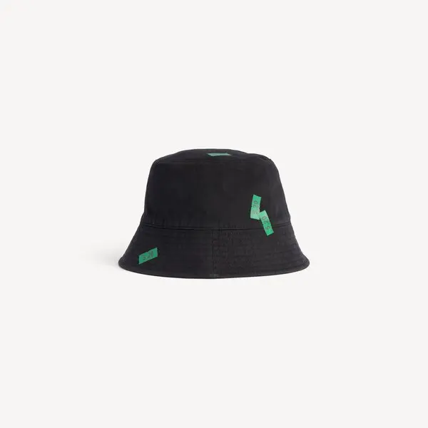 Balenciaga Bucket Hat With 520 Stickers Artwork - Black